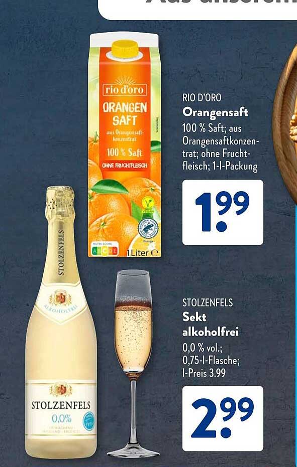 Rio D'oro Orangensaft 100 % Saft; Aus Orangensaftkonzentrat; Ohne ...
