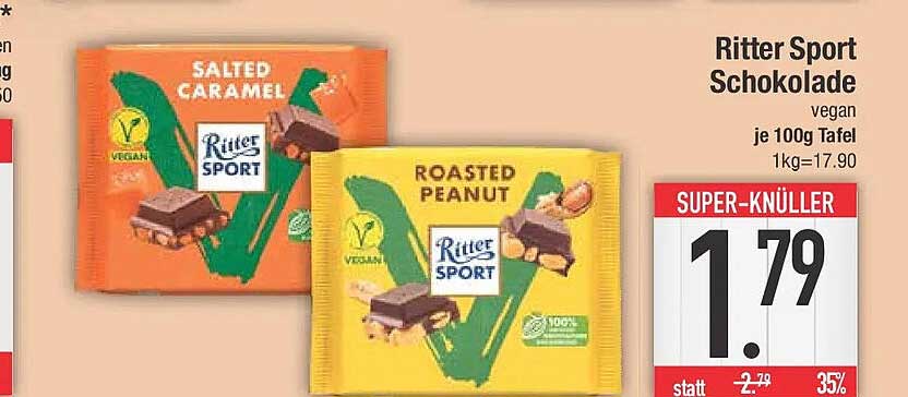 Ritter Sport Vegane Varianten Schokolade 100 G Verschieden. Sorten ...