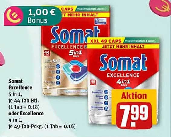 Somat Excellence 5 In 1, Je 44-Tab.-Btl. Oder Excellence 4 In 1, Je 49 ...
