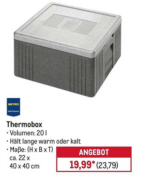 Thermobox Angebot bei METRO - ProspektGuru.de