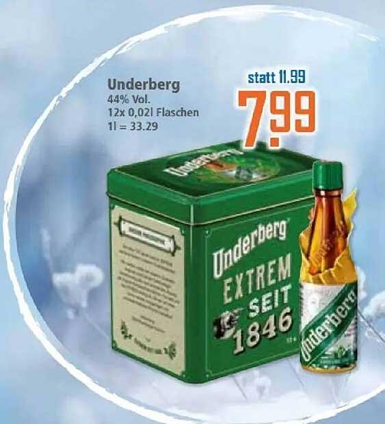 Underberg 44% Vol. 12 Flaschen À 20 Ml Angebot bei Famila Nord Ost ...