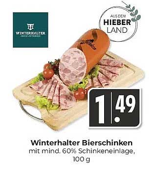 Winterhalter Bierschinken Mit Mind. 60% Schinkeneinlage, 100 G Angebot ...