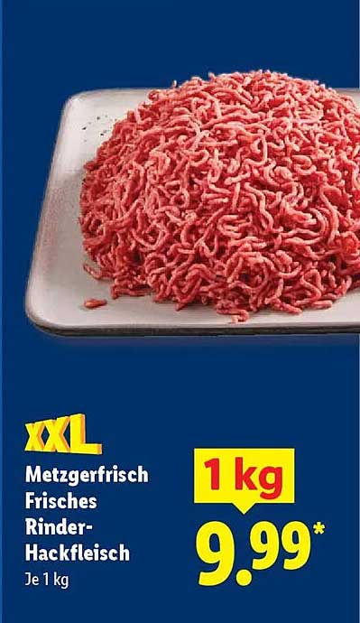 Xxl Metzgerfrisch Frisches Rinder-Hackfleisch Angebot bei Lidl ...