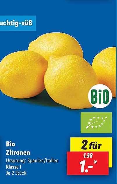 Bio Zitronen Angebot bei Lidl