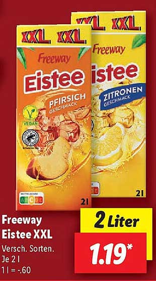 Freeway Eistee Xxl Angebot bei Lidl - ProspektGuru.de