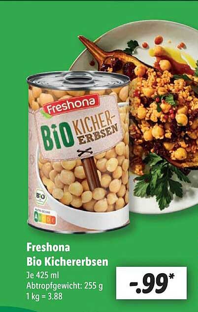 Freshona Bio Kichererbsen Angebot bei Lidl