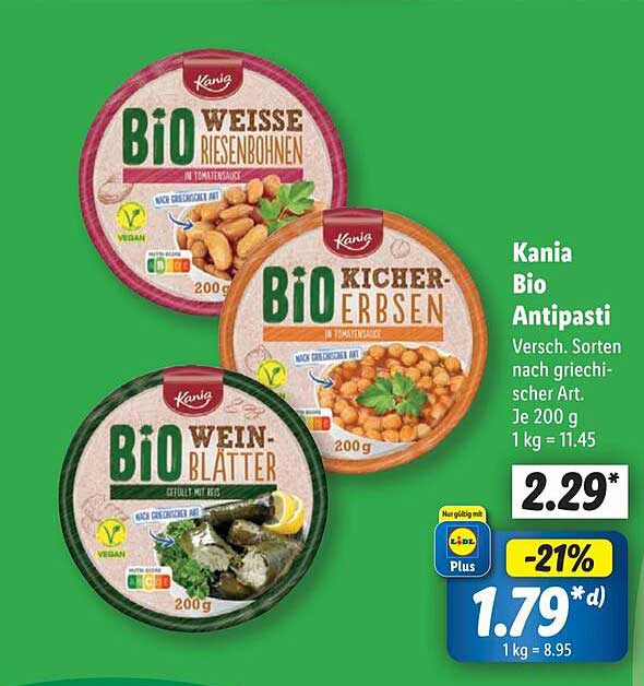 Kania Bio Antipasti Angebot bei Lidl