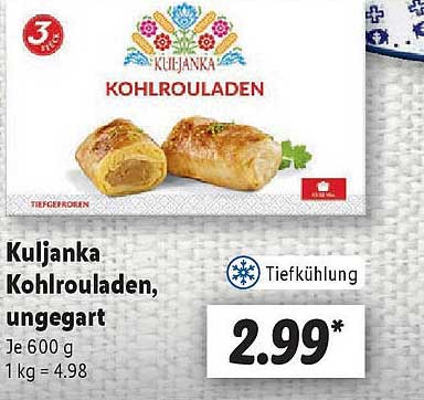 Kuljanka Kohlrlauben, Ungegart Angebot bei Lidl