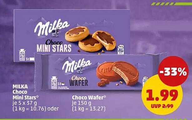 Milka Choco Mini Stars Milka Choco Wafer Angebot bei Penny