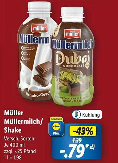 Müller Müller Milch/Shake Angebot bei Lidl