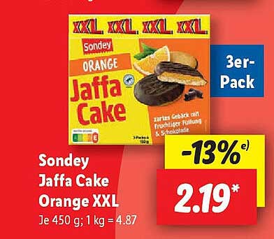 Sondey Jaffa Cake Orange Xxl Angebot bei Lidl