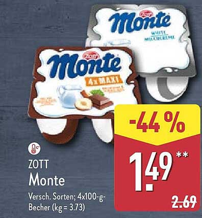 Zott Monte Angebot bei Aldi Nord - ProspektGuru.de