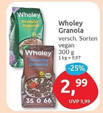 Wholey Granola Verschiedene Sorten 300 G Angebot bei Budni