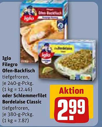 Iglo Filegro Ofen-Backfisch Angebot bei REWE