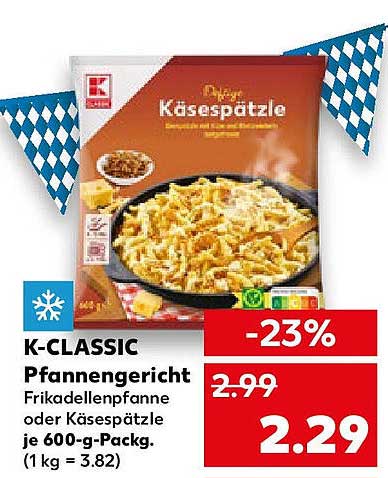 K-Classic Pfannengericht: Frikadellenpfanne Oder Käspätzle Angebot bei ...