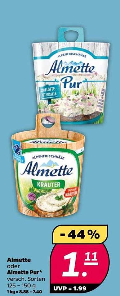 Almette Oder Almette Pur Angebot bei NETTO - ProspektGuru.de
