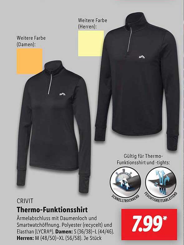 Crivit Thermo-Funktionsshirt Angebot bei Lidl - ProspektGuru.de