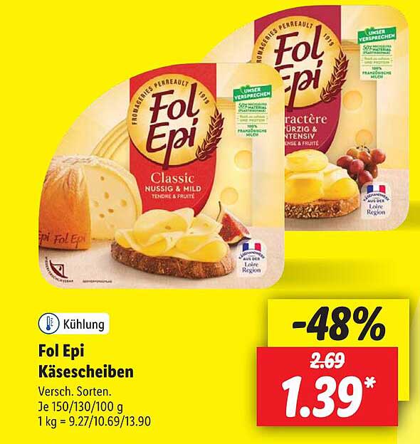 Fol Epi Käse Scheiben Angebot bei Lidl