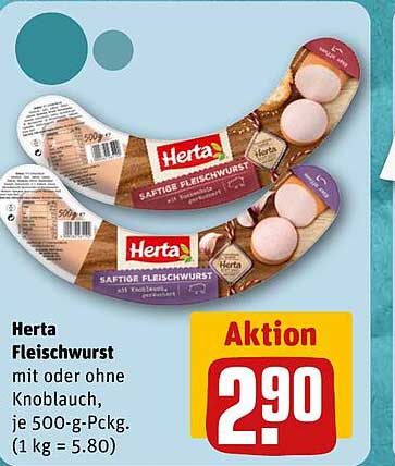 Herta Fleischwurst Angebot bei REWE Kaufpark - ProspektGuru.de
