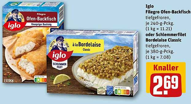 Iglo Filegro Ofen-Backfisch Angebot bei REWE Center