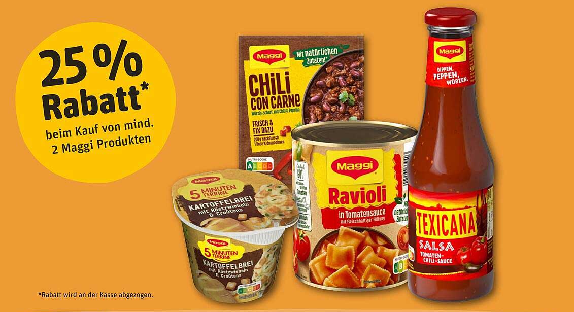 Maggi Chili Con Carne Maggi Ravioli Maggi Texicana Salsa Angebot bei ...