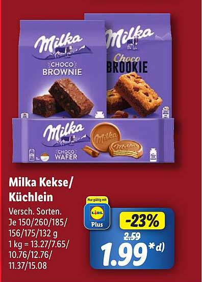 Milka Kekse/Küchlein Angebot bei Lidl