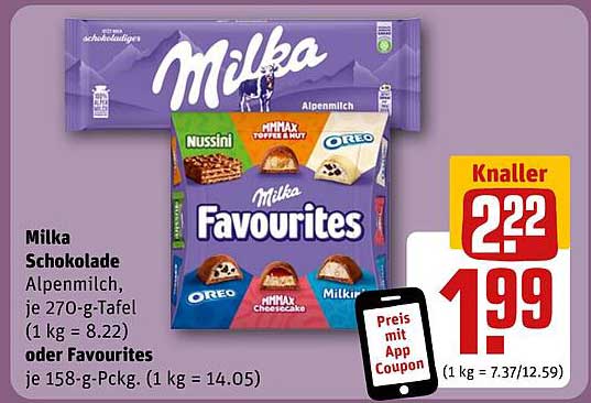 Milka Schokolade Alpenmilch Angebot bei REWE Kaufpark