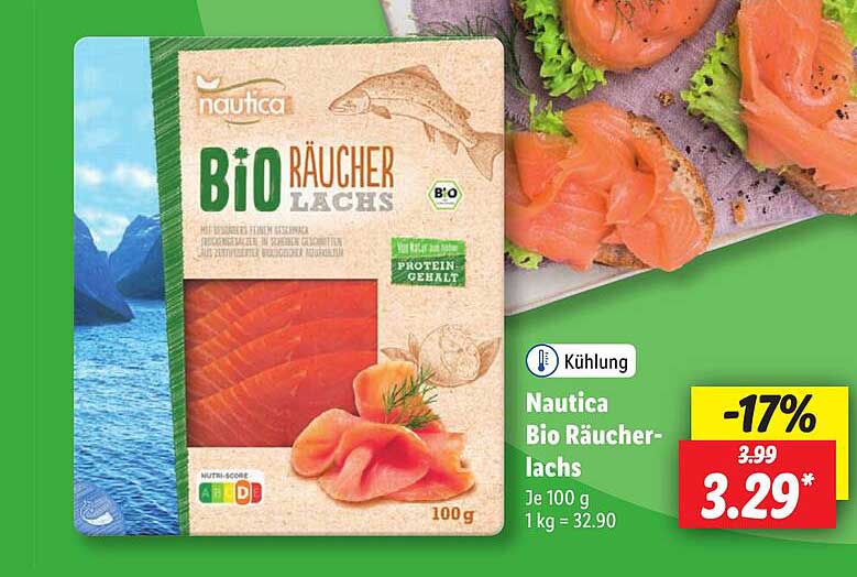 Nautica Bio Räucher-Lachs Angebot bei Lidl