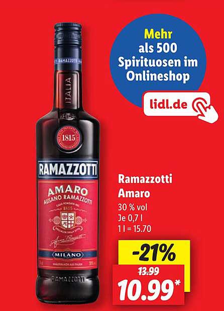 Wunderschãne Ramazzotti Angebot Lidl Ebenbild