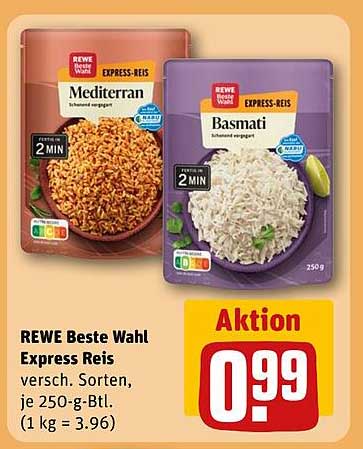 Rewe Beste Wahl Express Reis Angebot bei REWE Kaufpark