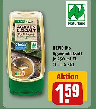 Rewe Bio Agavendicksaft Angebot bei REWE Kaufpark - ProspektGuru.de