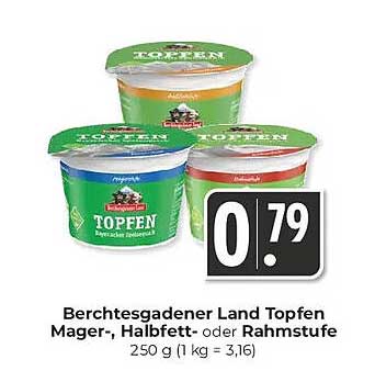 Berchtesgadener Land Topfen Mager-, Halbfett- Oder Rahmstufe 250 G ...