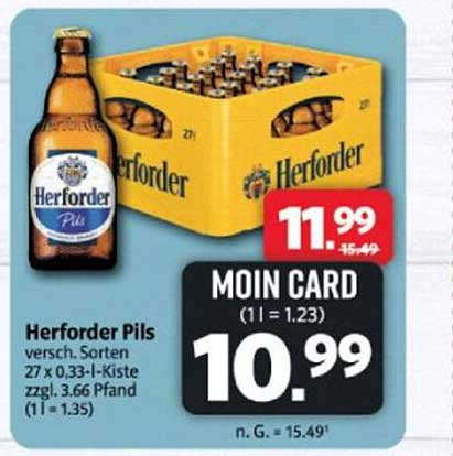 Herforder Pils 27 X 0,33 L Kiste Zum Sonderpreis Angebot bei Markant ...