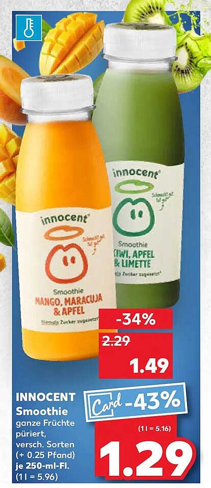 Innocent Smoothie Ganze Früchte Püriert, Verschiedene Sorten Angebot ...