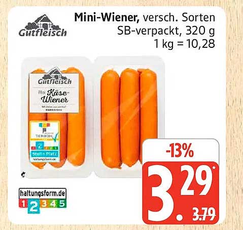 Mini-Wiener, Versch. Sorten Sb-Verpackt, 320 G Angebot bei Marktkauf ...