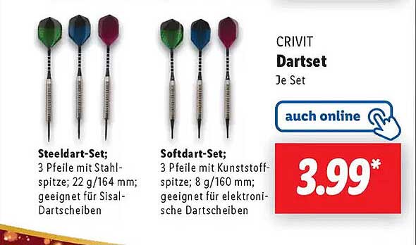 Crivit Dartset Angebot bei Lidl - ProspektGuru.de