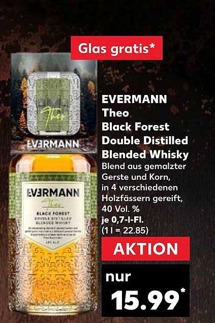 Evermann Theo Black Forest Double Distilled Blended Whisky Angebot bei ...