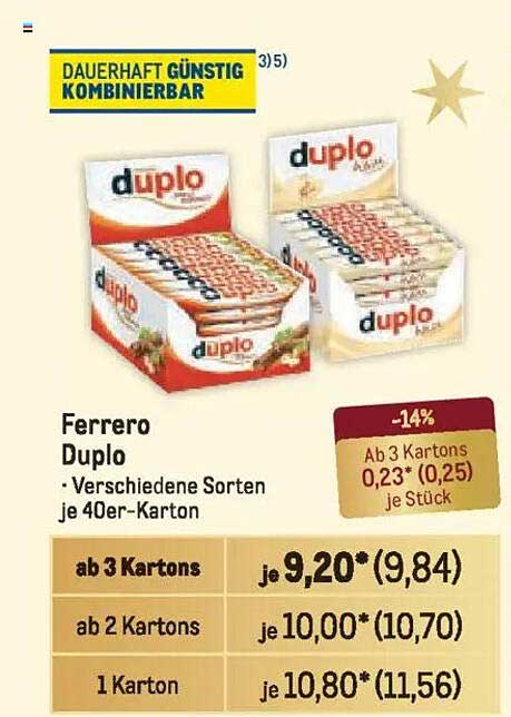 Ferrero Duplo Angebot bei METRO