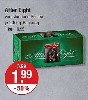 After Eight – Verschiedene Sorten Je 200-G-Packung Angebot bei V-Markt ...