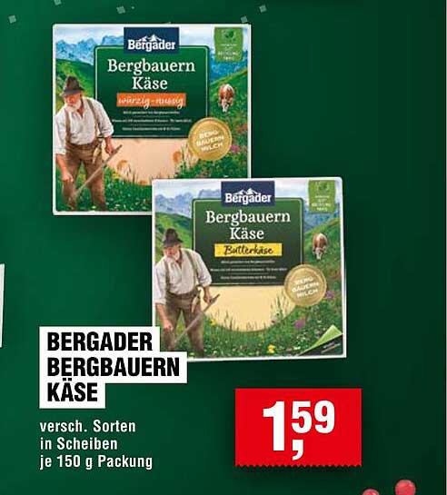 Bergader Bergbauern Käse - Verschiedene Sorten Angebot bei Lidl ...