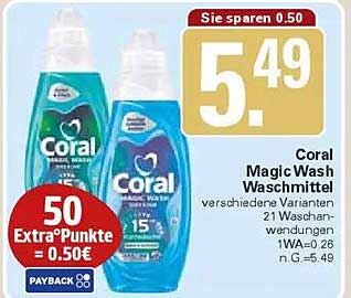 Coral Magic Wash Waschmittel – Verschiedene Varianten 21 Waschwendungen ...