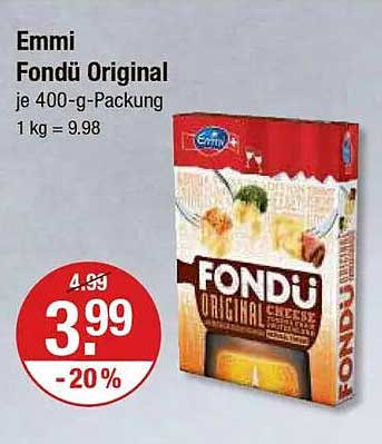 Emmi Fondü Original Cheese 400 G Angebot bei Lidl - ProspektGuru.de