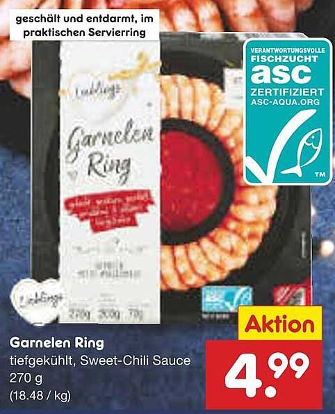 Garnelen Ring In Sweet-Chili Sauce Angebot bei Netto Marken-Discount ...