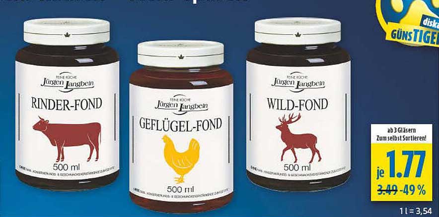 Jürgen Langbein Fond 500 Ml (Geflügel- Und Rinder-Fond) Angebot bei E ...