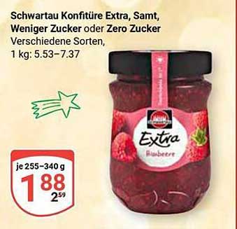 Schwartau Extra, Samt, Weniger Zucker Oder Zero – Verschiedene Sorten ...