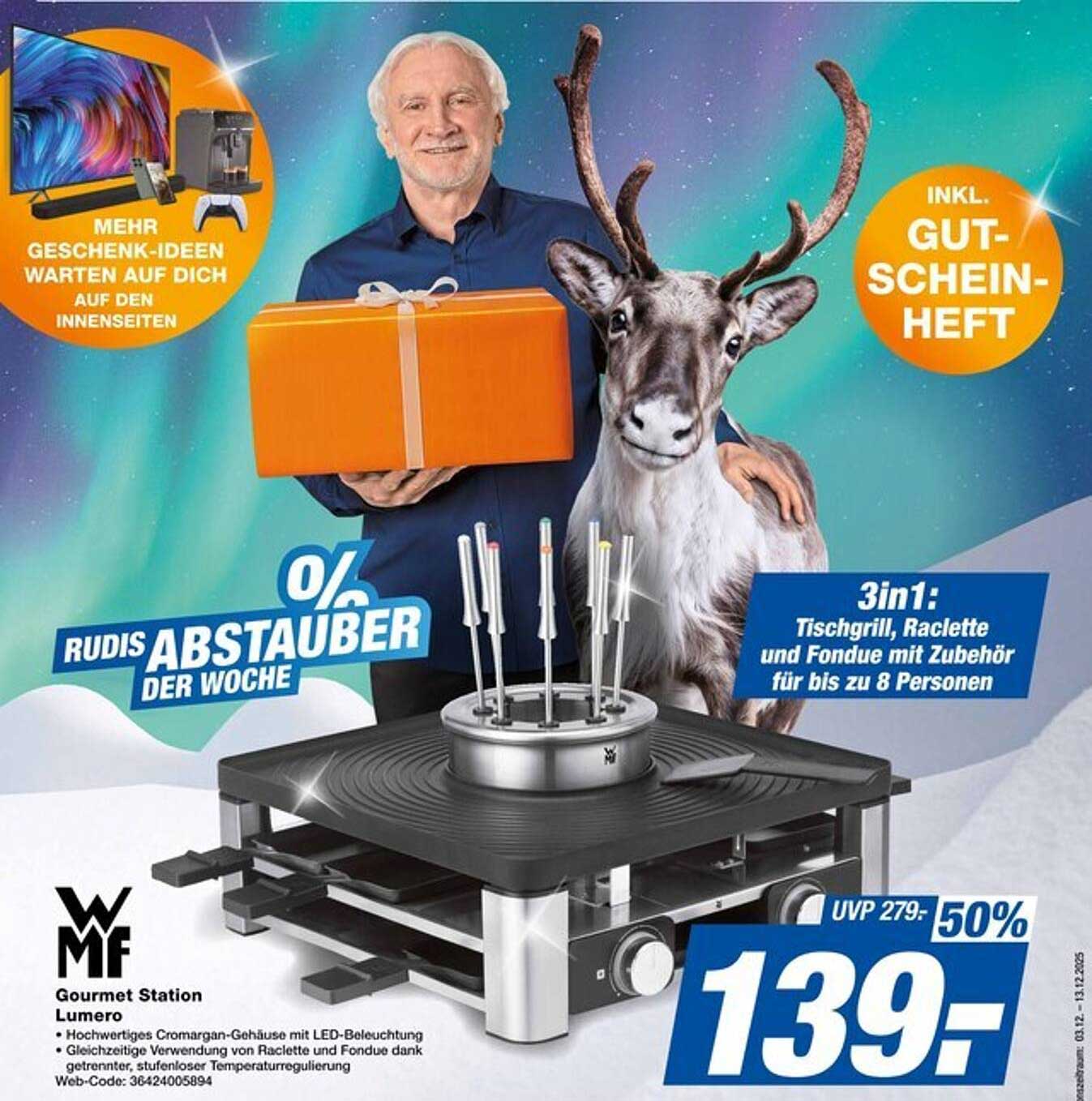 Wmf Gourmet Station Lumero 3In1: Tischgrill, Raclette Und Fondue Für ...