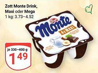 Zott Monte Mega Oder Maxi Angebot bei REWE Center - ProspektGuru.de