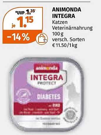 Animonda Integra Katzen Veterinärnahrung 100 G Versch. Sorten Angebot ...