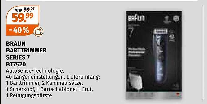Braun Bartrimmer Series 9 Bt9520 Angebot bei Müller - ProspektGuru.de