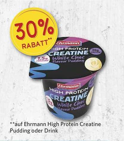 Ehrmann High Protein Creatine Pudding Oder Drink Angebot bei Combi ...